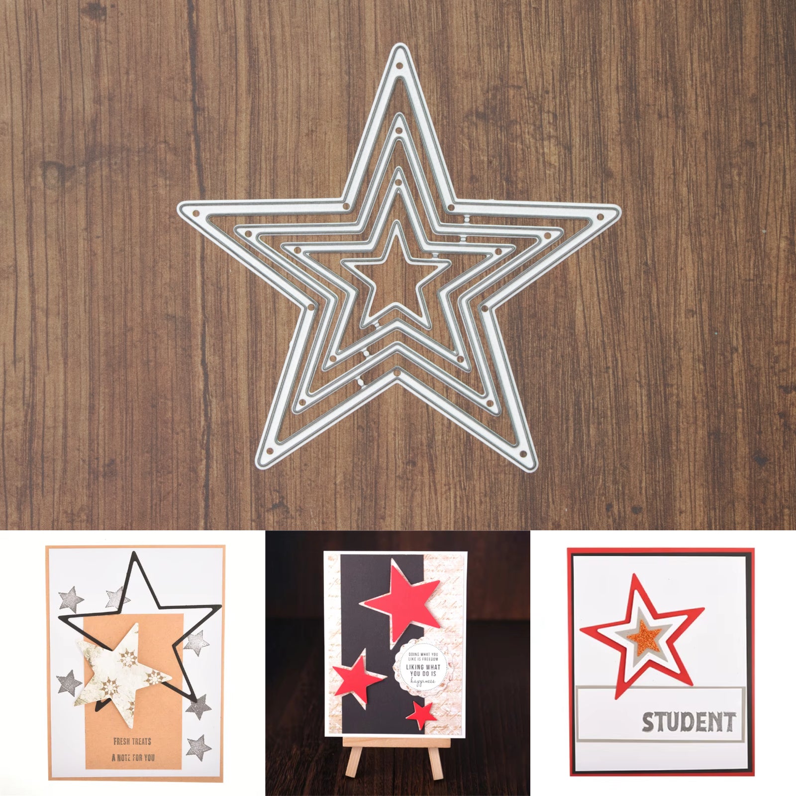 Star Frames w Little Star Nesting Cutting Dies