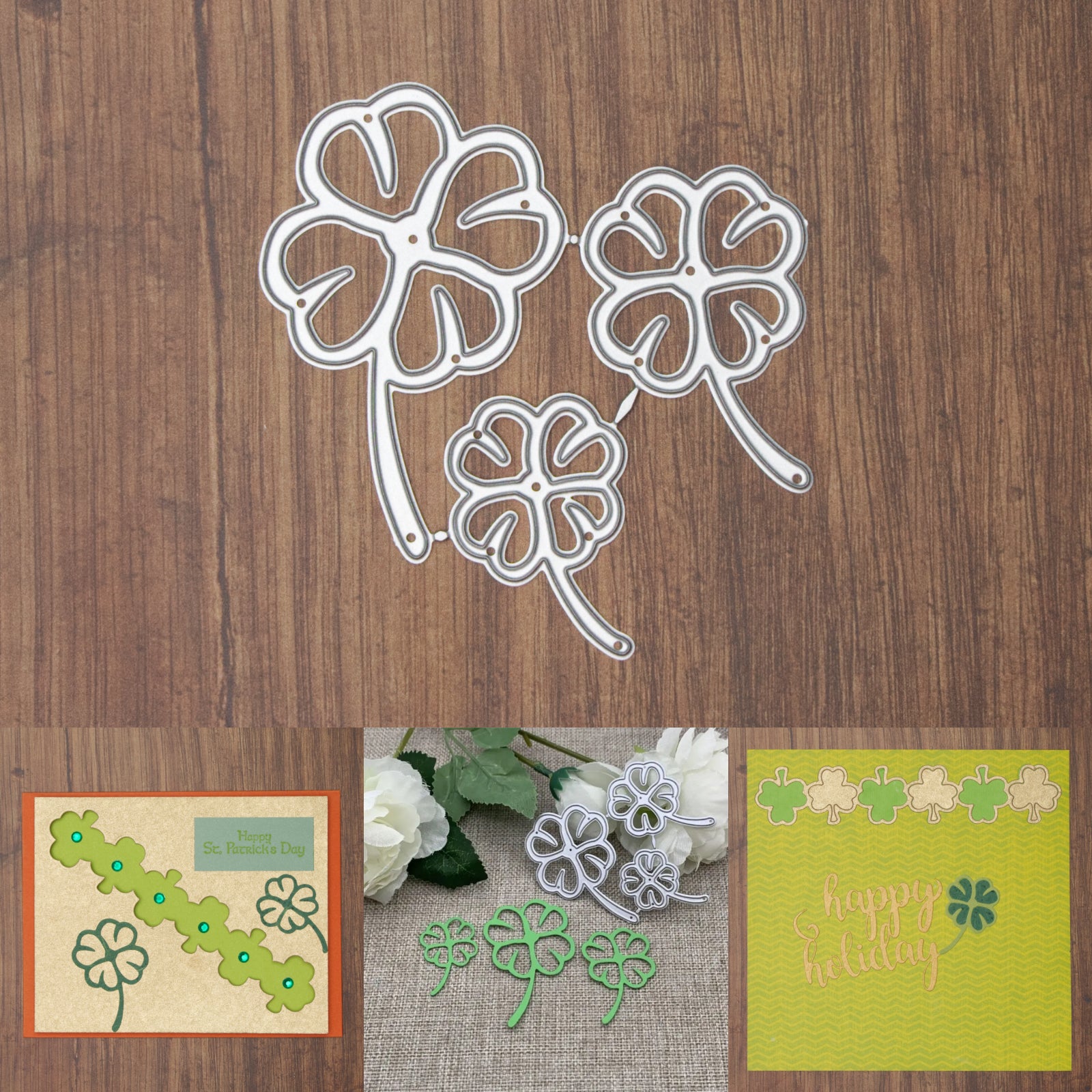 Four-Leaf Clover Outline Trio Cutting Dies