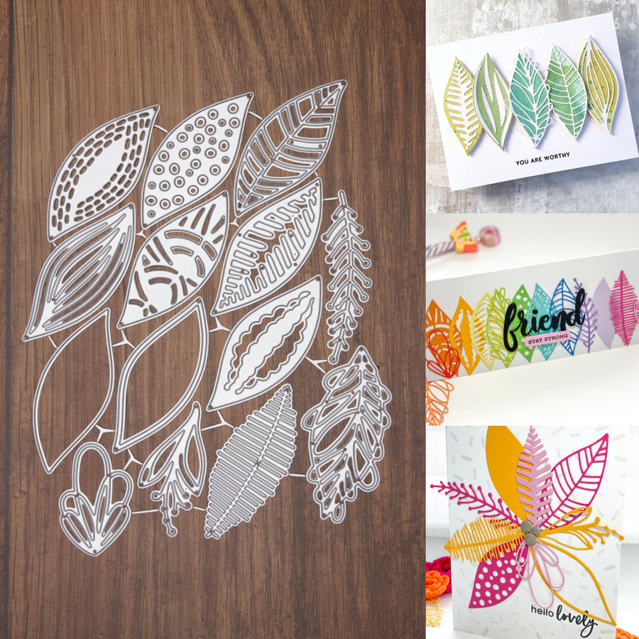 Modern Layering Leaves Mega Cutting Dies Set