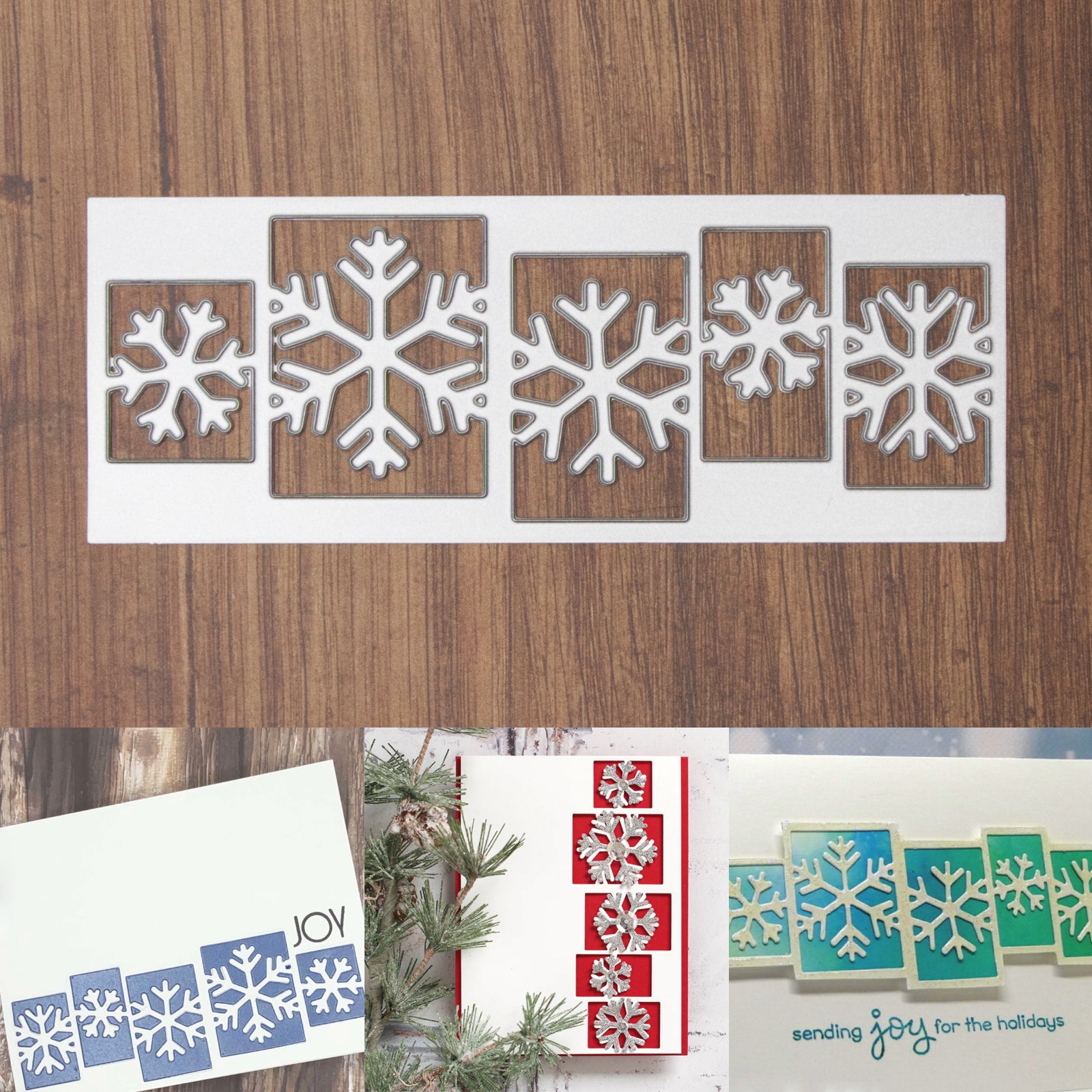 Snowflakes Cutout Rectangles Cutting Die